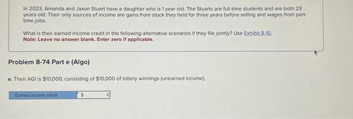 Solved In 2023, Amanda and Jaxon Stuart have a daughter who | Chegg.com