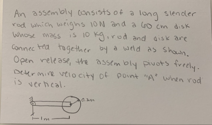 Solved An assembly consists of a long slender rod which | Chegg.com