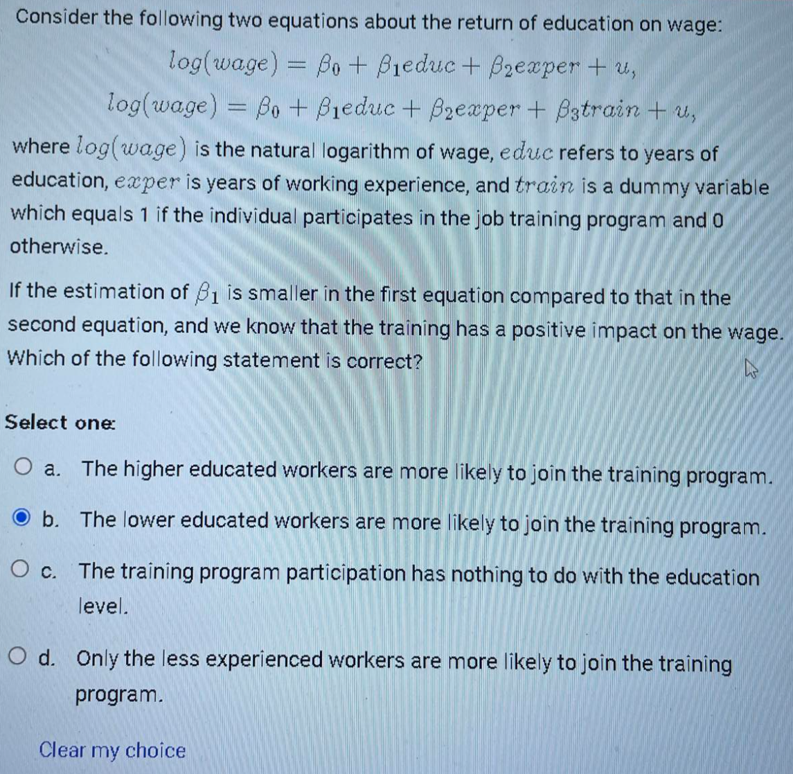 Solved Consider the following two equations about the return | Chegg.com