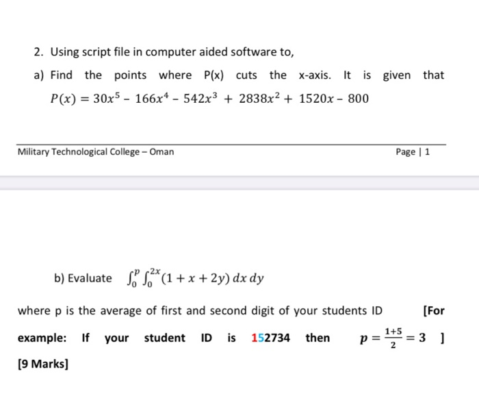 Solved 2. Using script file in computer aided software to, | Chegg.com