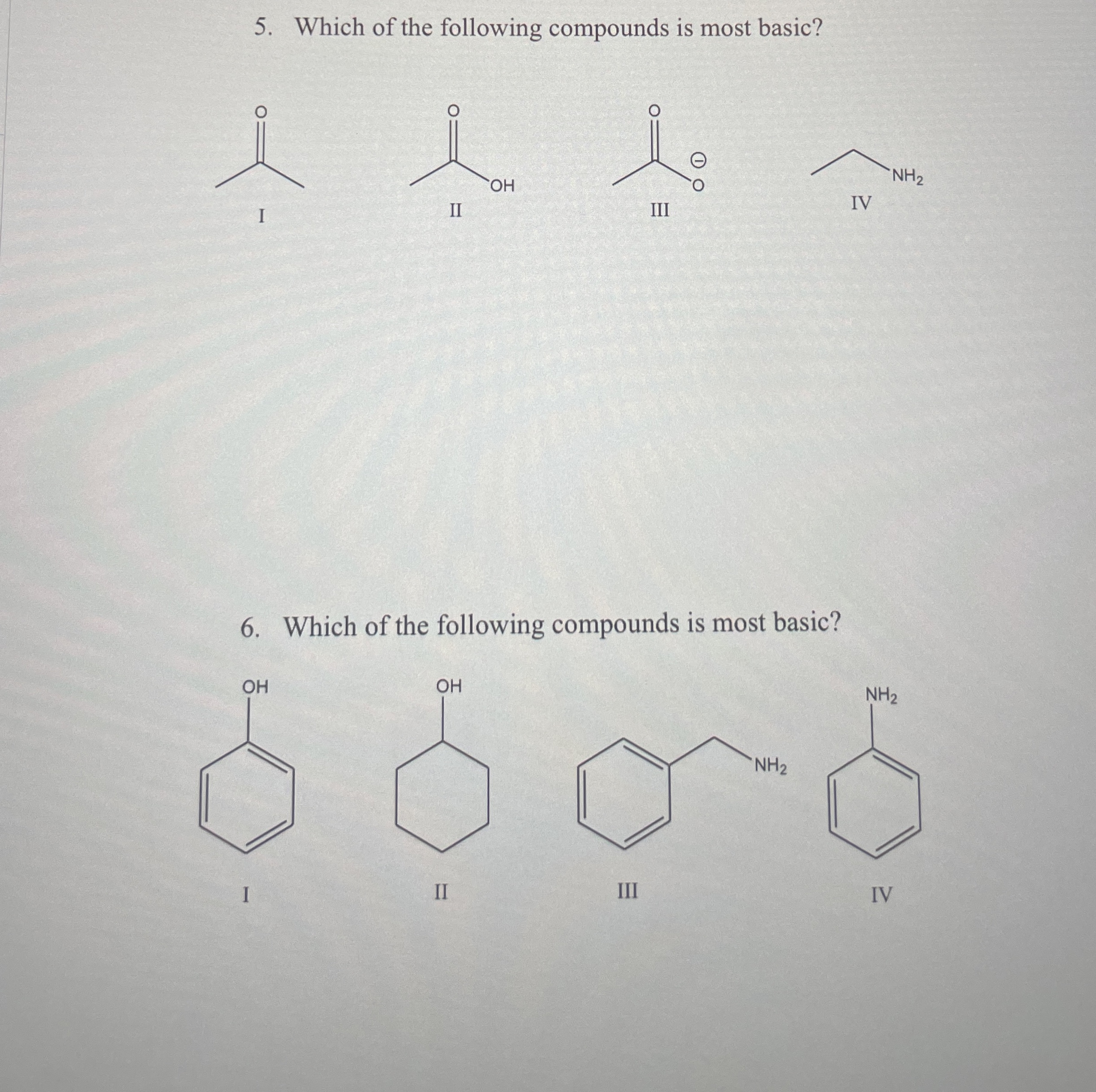 Solved Which of the following compounds is most | Chegg.com