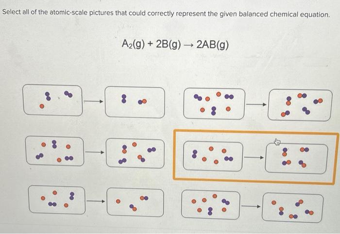 Solved Select all of the atomic-scale pictures that could | Chegg.com