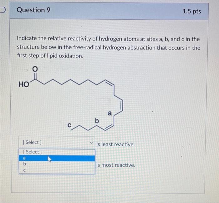 Solved Indicate the relative reactivity of hydrogen atoms at | Chegg.com