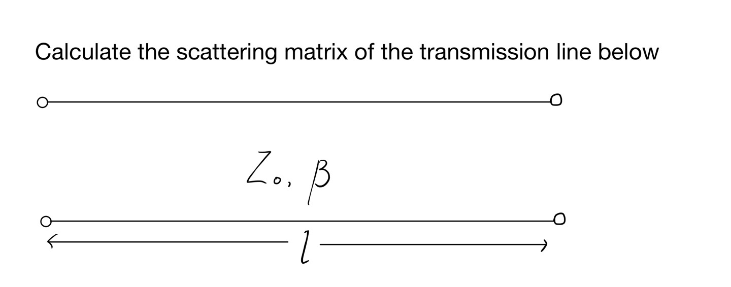 Solved Calculate the scattering matrix of the transmission | Chegg.com