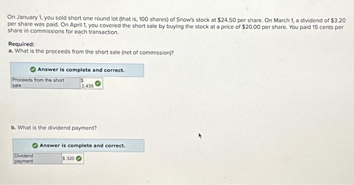 Solved On January 1, you sold short one round lot (that is, | Chegg.com