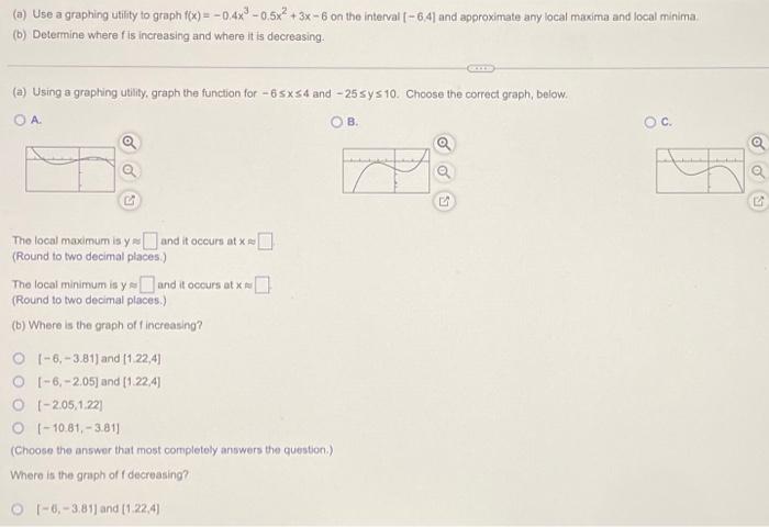 Solved (a) Use a graphing utilty to graph | Chegg.com