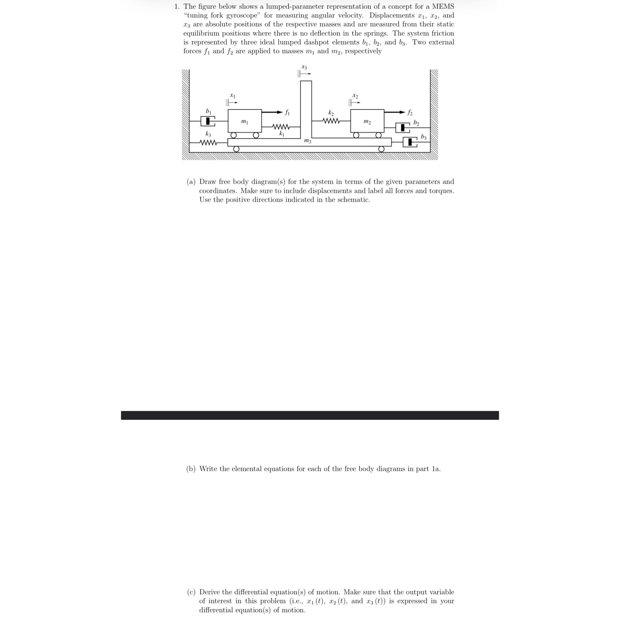 Solved The figure below shows a lumped-parameter | Chegg.com