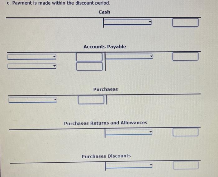 Solved Purchase Transactions and T Accounts Using T accounts | Chegg.com