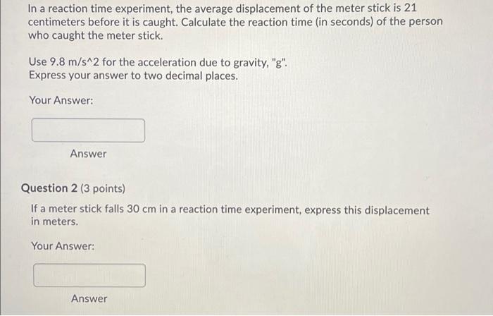 Solved In a reaction time experiment, the average | Chegg.com
