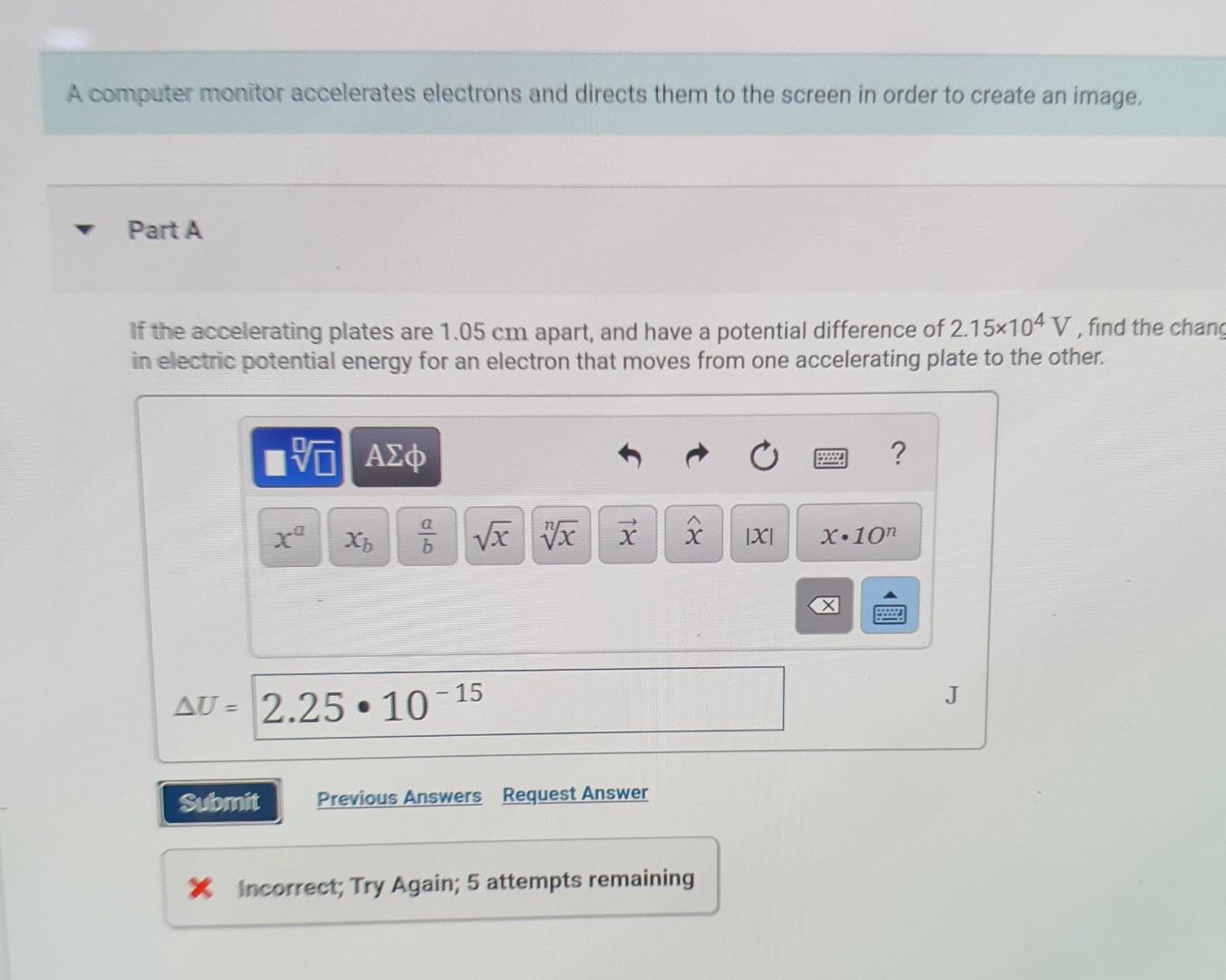 Solved A computer monitor accelerates electrons and directs | Chegg.com