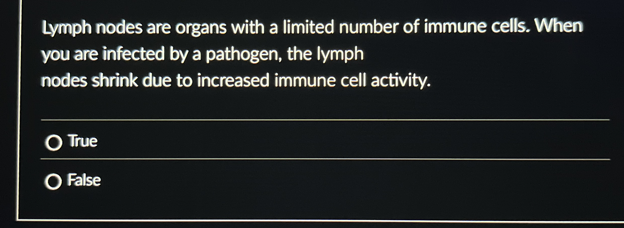 Solved Lymph nodes are organs with a limited number of | Chegg.com