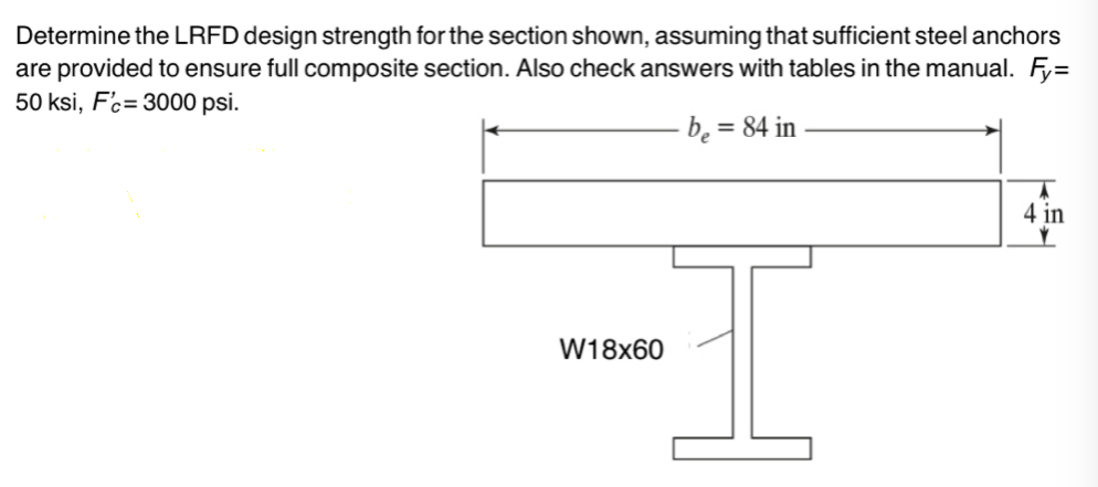 Solved Determine the LRFD design strength for the section | Chegg.com
