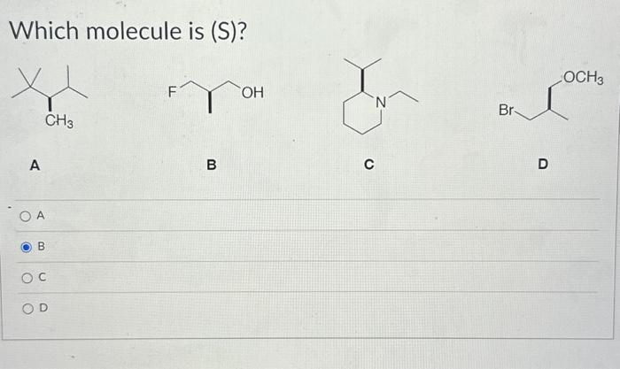 Solved Which molecule is (S)? | Chegg.com