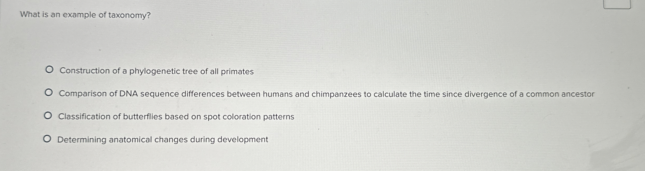 Solved What is an example of taxonomy?Construction of a | Chegg.com