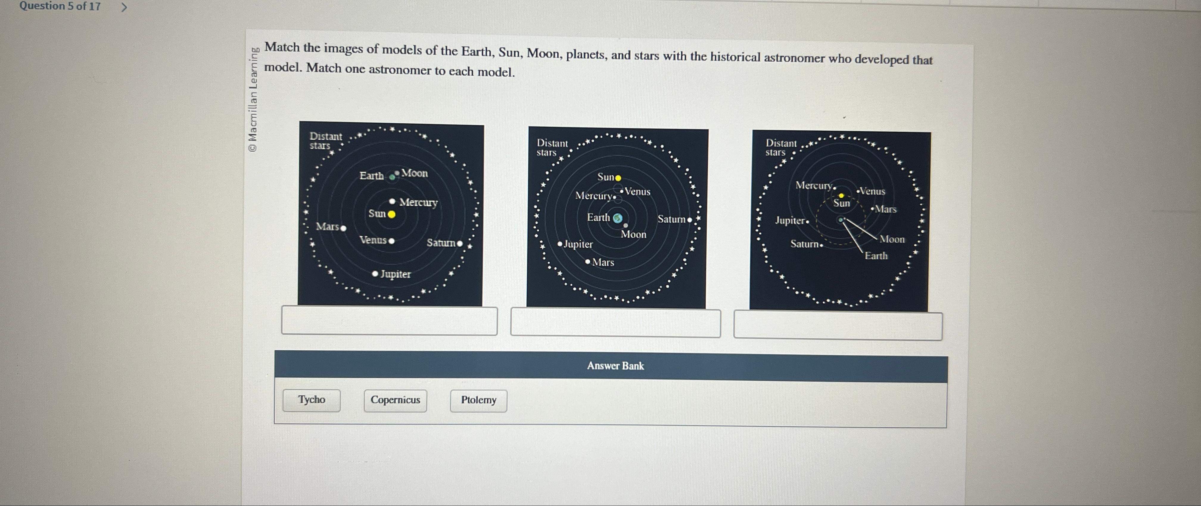 Solved Question 5 ﻿of 17?10 ﻿Match the images of models of | Chegg.com
