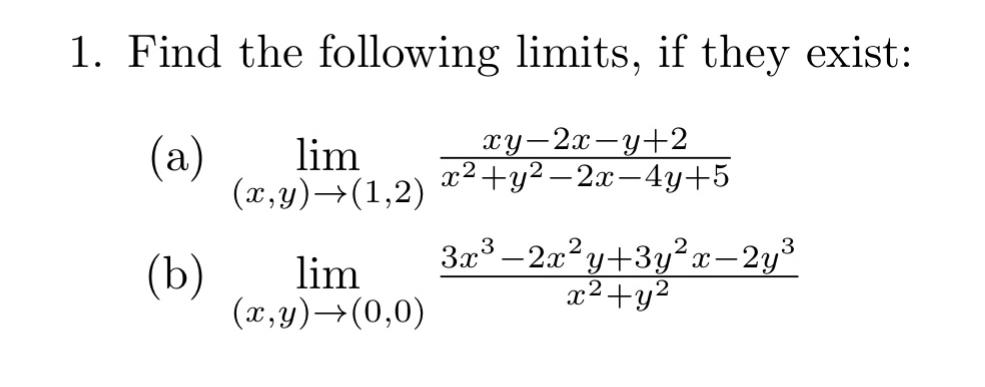 Solved Find the following limits, ﻿if they | Chegg.com