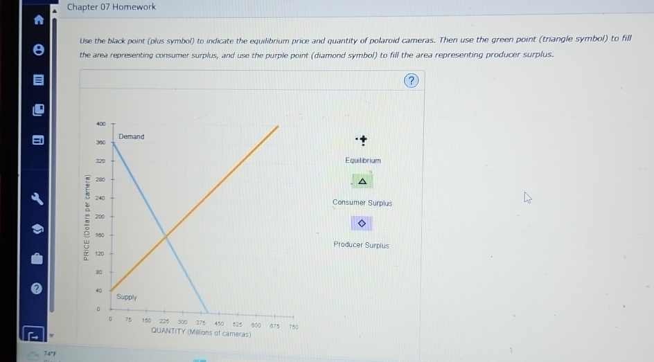Solved Chapter 07 ﻿HomeworkUse the black point (plus symbol) | Chegg.com