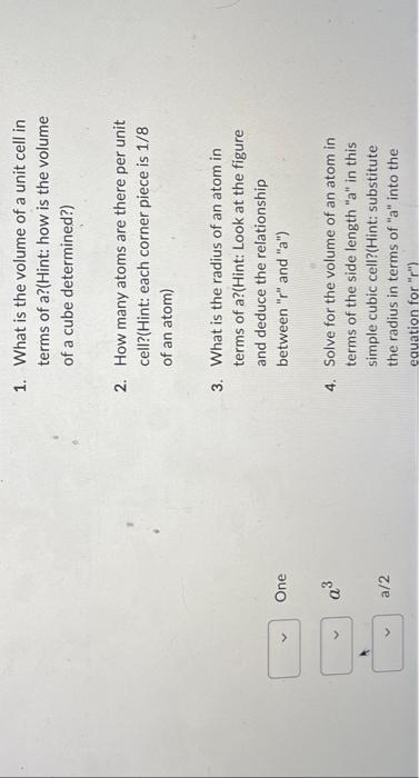 Solved Consider a simple cubic unit cell (scc) with an edge | Chegg.com