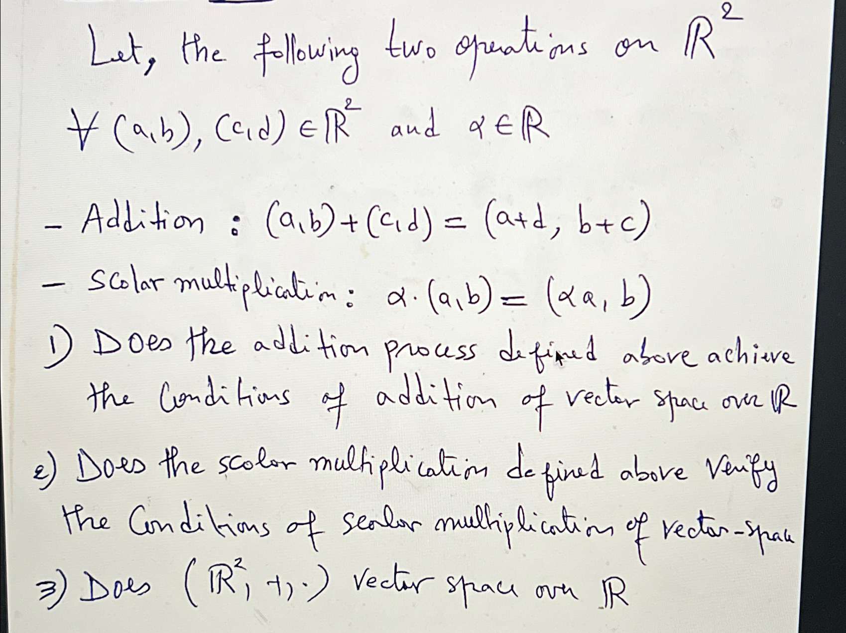 Solved Let, the following two oprations on | Chegg.com