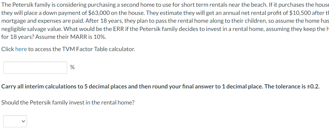 Solved The Petersik family is considering purchasing a | Chegg.com