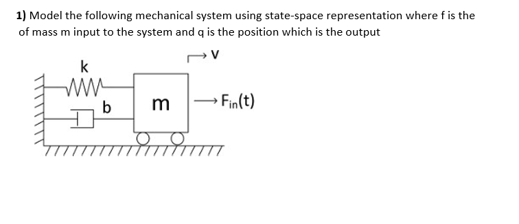 Solved Model the following mechanical system using | Chegg.com