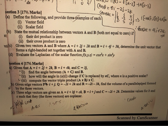 Solved dx -[a-z] +K[-2] (AXB) = 81-25-26 (AXBXC = can i | Chegg.com