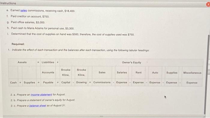 Solved 0. Earned sales commissions, receiving cash, $18,400. | Chegg.com