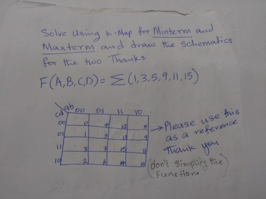Solved Solve Using K-Map for Minterm and Maxterm and draw | Chegg.com