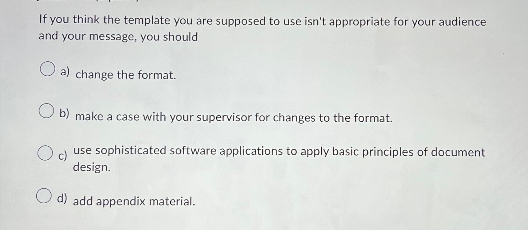 Solved If you think the template you are supposed to use | Chegg.com