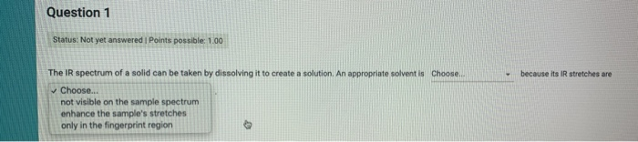 Solved Question 1 Status: Not yet answered Points possible | Chegg.com
