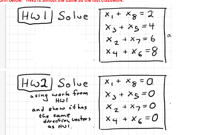 Solved HWl Solvex1+x8=2x3+x5=4x2+x7=6x4+x6=8 | Chegg.com