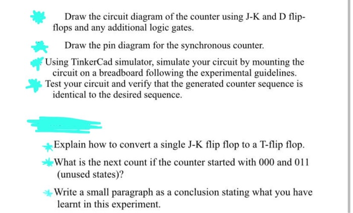Draw the circuit diagram of the counter using J-K and | Chegg.com