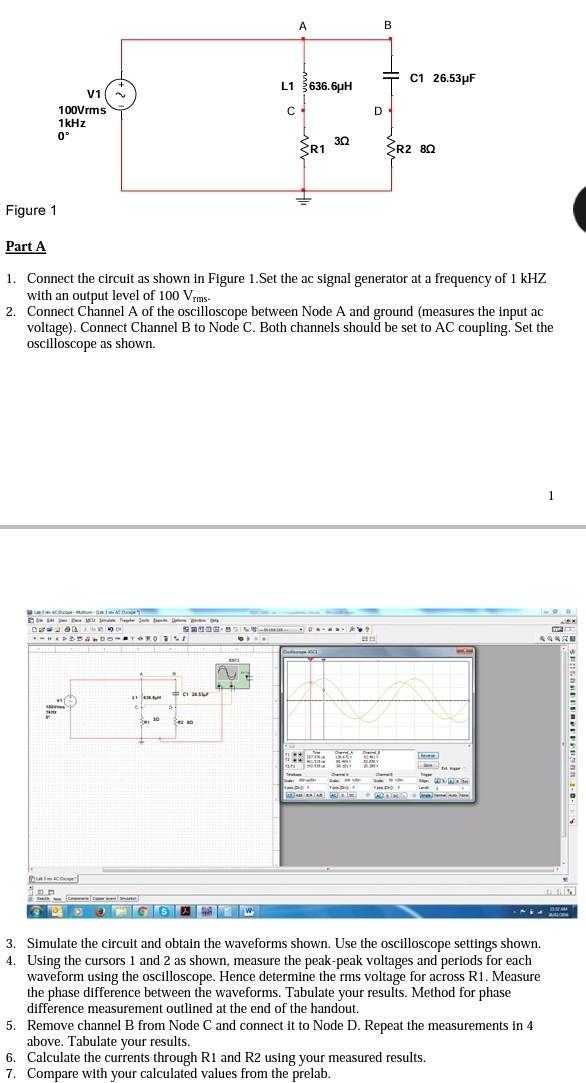 Solved Figur Part A 1. Connect the circuit as shown in | Chegg.com