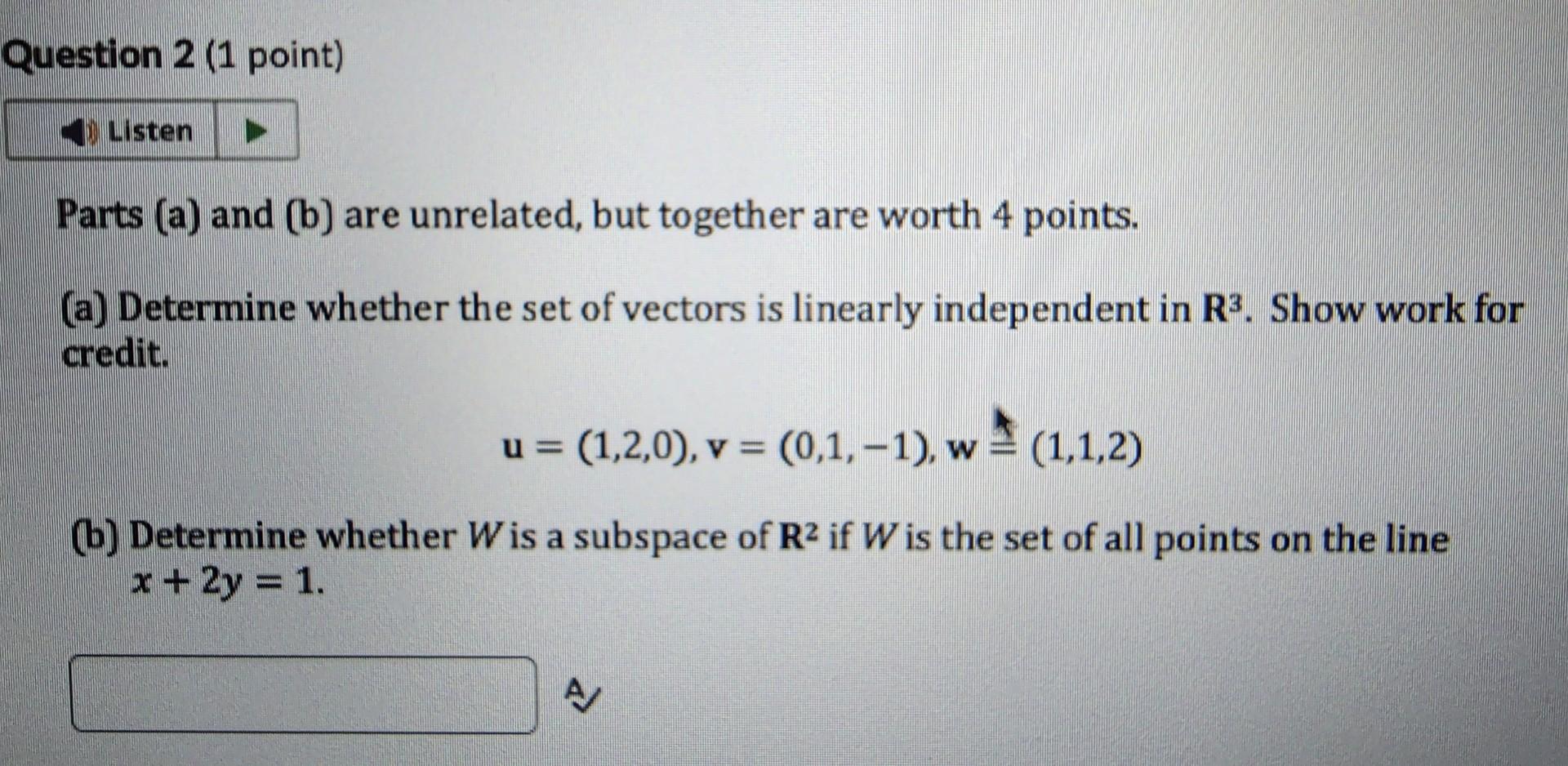 Solved Parts (a) and (b) are unrelated, but together are | Chegg.com