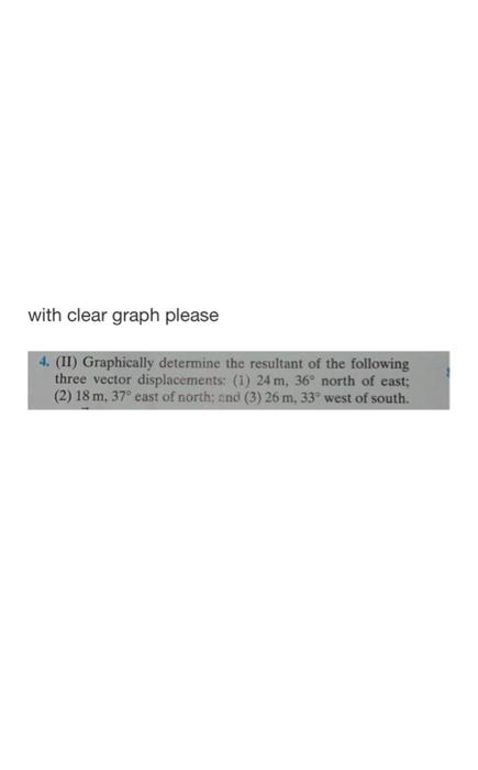 Solved with clear graph please 4. (II) Graphically determine | Chegg.com