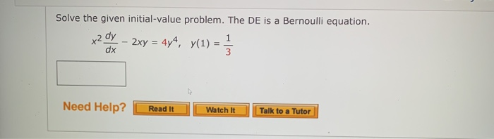 Solved Solve the given initial-value problem. The DE is a | Chegg.com