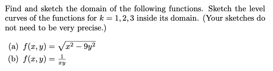 Solved Find and sketch the domain of the following | Chegg.com