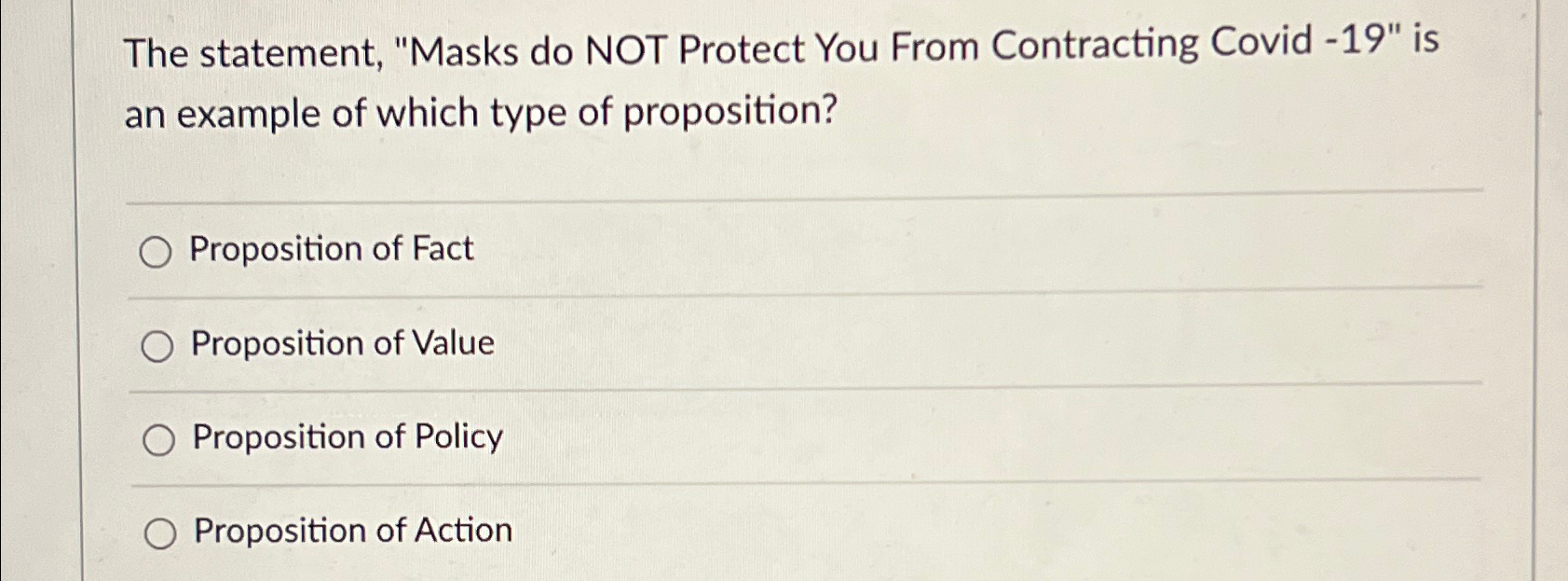 Solved The statement, "Masks do NOT Protect You From | Chegg.com