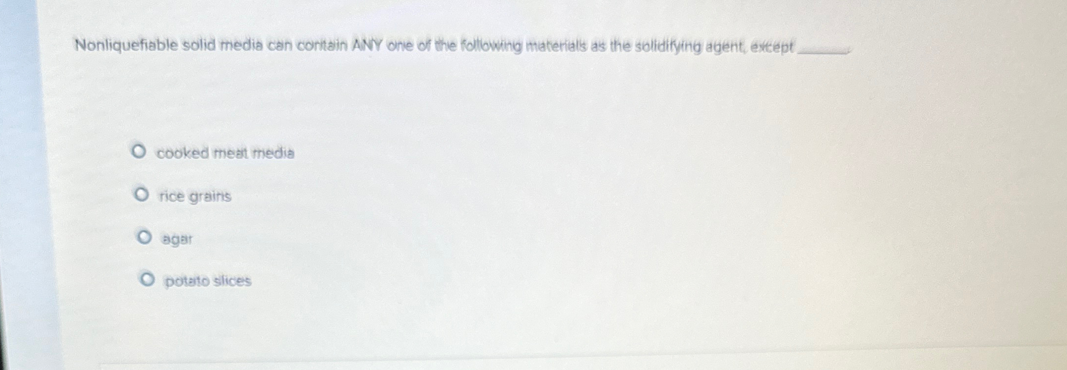 Solved Nonliquefiable solid media can cortain ANY one of the | Chegg.com