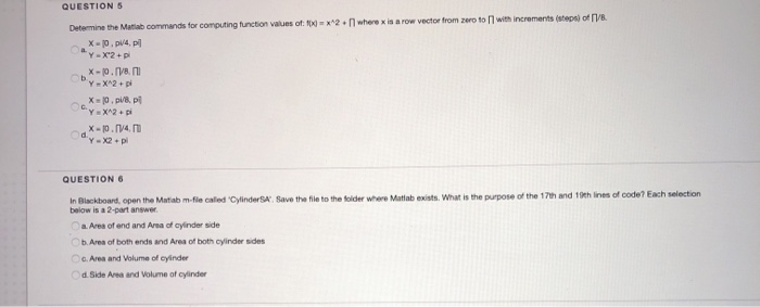 Solved QUESTION 2 Determine the MATLAB commands that adds a | Chegg.com