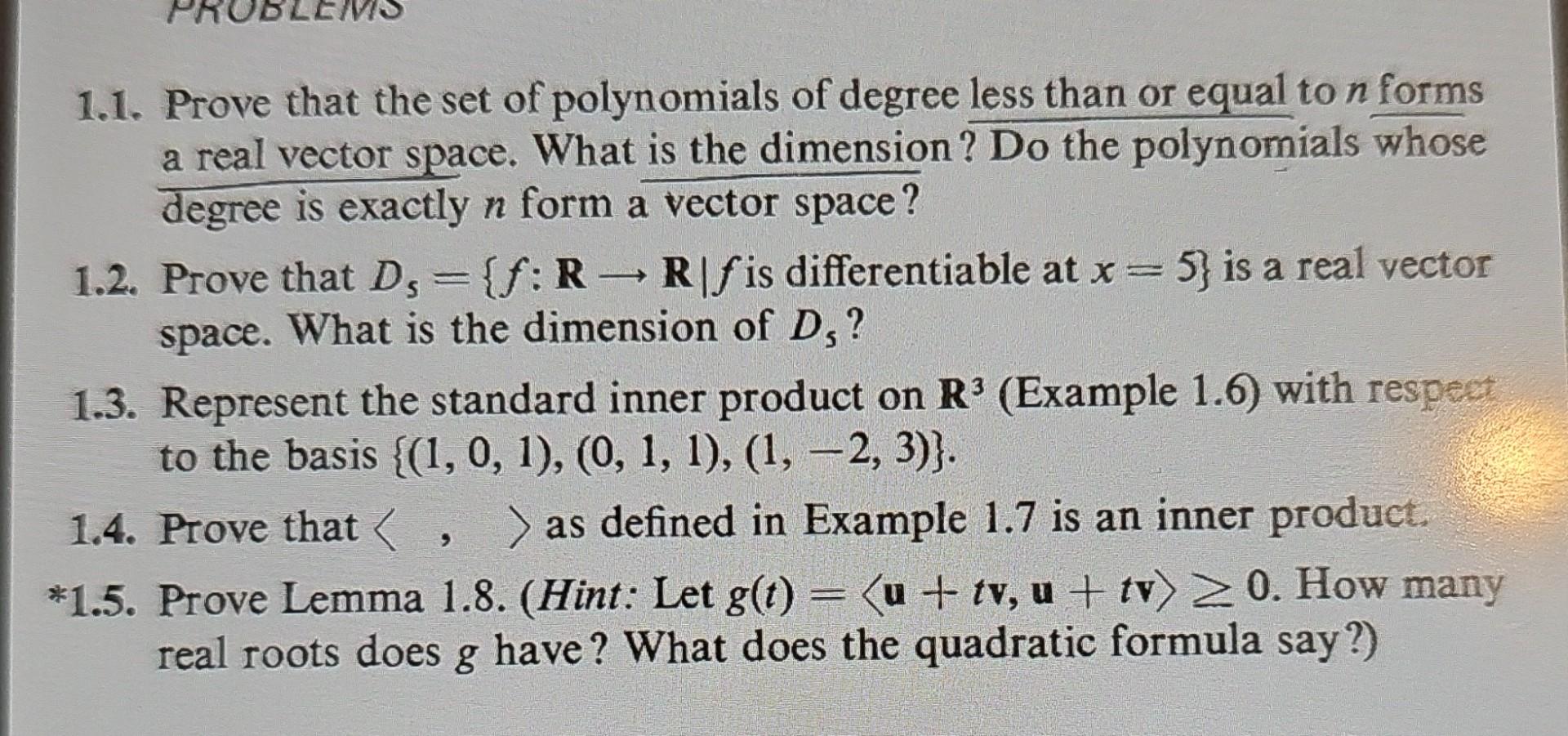 I want to get a solution for 1.2 | Chegg.com