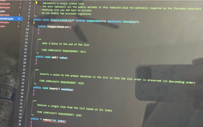 Solved ( 2 - Inplenents a singly linknd list. - Aything olse | Chegg.com