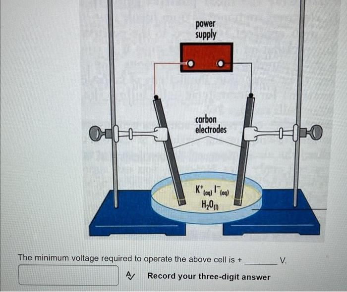 Solved The minimum voltage required to operate the above | Chegg.com