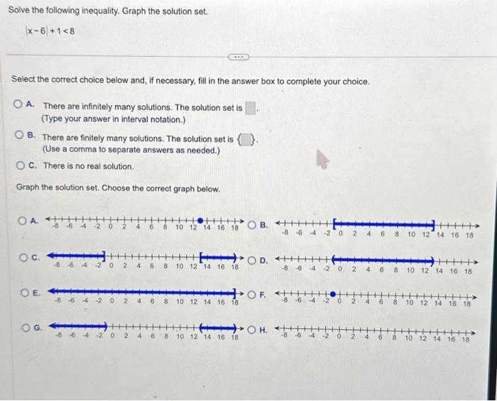 Solved Solve the following inequality. Graph the solution | Chegg.com
