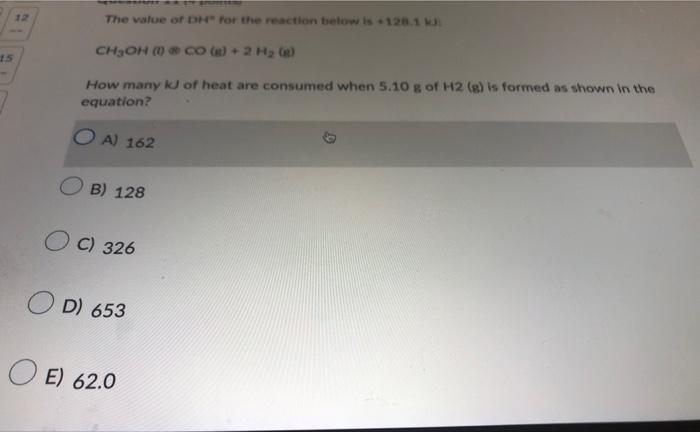Solved The value of rot- for the reaction betow is + 128.1 | Chegg.com