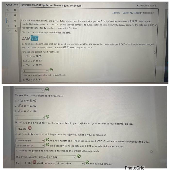Solved On its municipal website, the city of Tulea states | Chegg.com