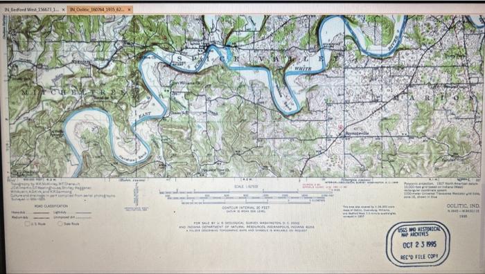Solved OOLITIC QUADRANGLE, INDIANA (15-minute series | Chegg.com