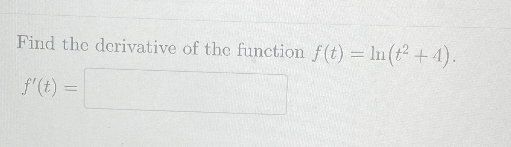 Solved Find the derivative of the function | Chegg.com