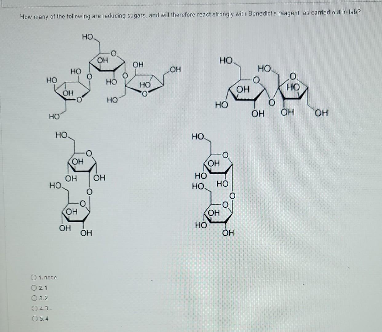 Solved How many of the following are reducing sugars, and | Chegg.com