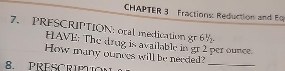 Solved CHAPTER 3 ﻿Fractions: Reduction and Eq7. | Chegg.com